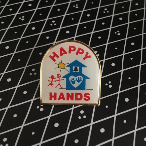 Vintage | Accessories | Vintage Happy Hands Enamel Pin | Poshmark